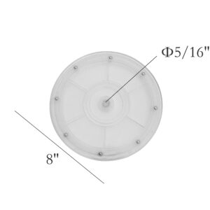 FixtureDisplays® 8" Clear Plastic Spinner Lazy Susan Turntable Organizer for Spice Rack Table Cake Kitchen Pantry Decorating 16973-FBA