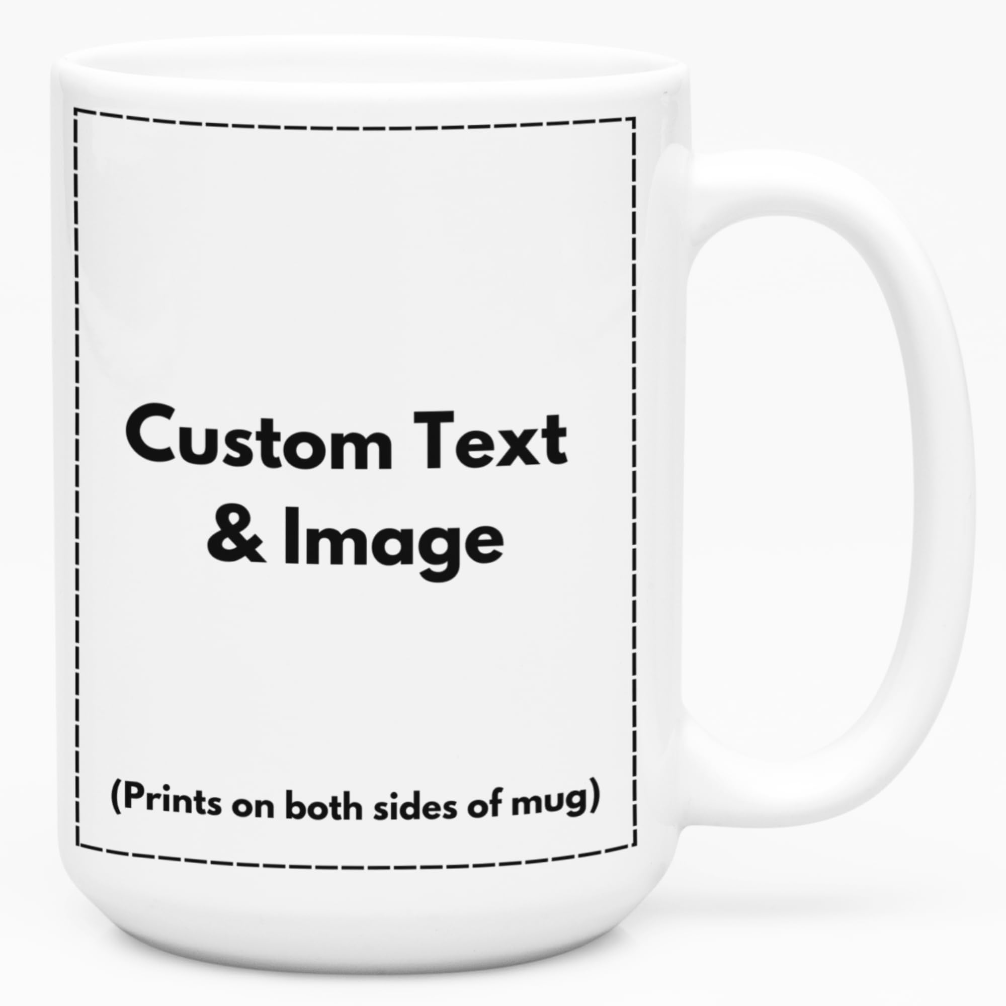 Personalized Coffee Mug - Add pictures or logos or text to our Custom Mugs 15oz Ceramic