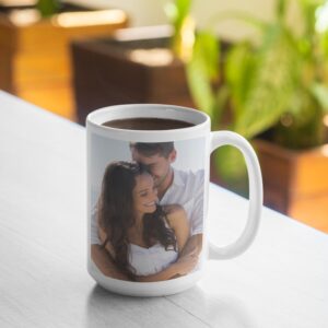 Personalized Coffee Mug - Add pictures or logos or text to our Custom Mugs 15oz Ceramic