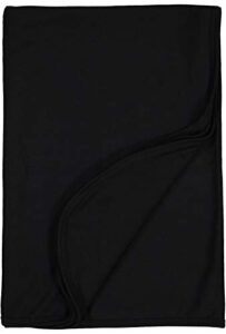 rabbit skins infant 100% cotton premium jersey blanket, black,