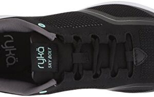 Ryka Women's Sky Bolt Athletic Shoe, Black/Grey/Mint, 7.5 M US