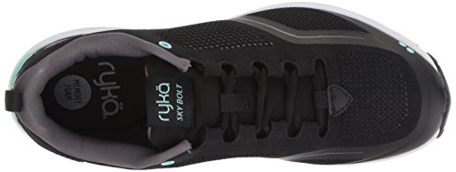 Ryka Women's Sky Bolt Athletic Shoe, Black/Grey/Mint, 7.5 M US