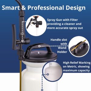 Sprayers Plus YT25E Battery Sprayer - 12V Lithium-ion with Viton Seals & O-Ring, Brass Wand & Nozzle & Shoulder Strap, 2 Gallon