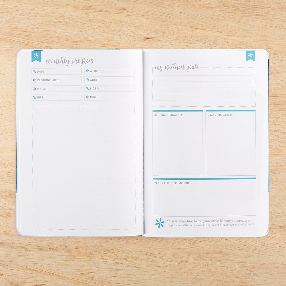 Erin Condren Designer Petite Planner - Wellness Log/Wellness Planner Achieve Health goals, Track Fitness, Sleep, Nutrition, Water Intake, Habits and More, 5.7"x8.25"