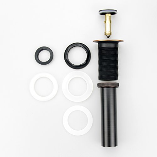 Oil Rubbed Bronze Pop Up Drain, Bathroom Vessel Lavatory Vanity Faucet Sink Drain Stopper, ORB Without Overflow