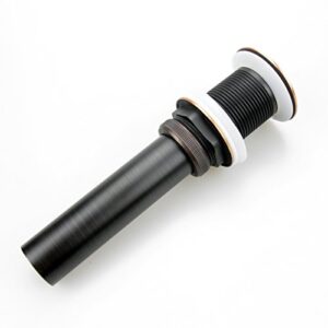 Oil Rubbed Bronze Pop Up Drain, Bathroom Vessel Lavatory Vanity Faucet Sink Drain Stopper, ORB Without Overflow