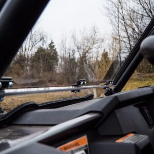 SuperATV.com Scratch Resistant Flip/Fold Down 2-in-1 Windshield for Polaris RZR 900 / S 900 / 4 900 | 1/4" Thick Polycarbonate 250X Stronger than Glass | Hard Coated | USA Made