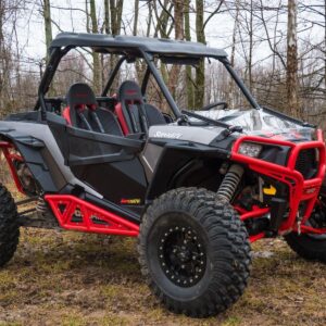 SuperATV.com Scratch Resistant Flip/Fold Down 2-in-1 Windshield for Polaris RZR 900 / S 900 / 4 900 | 1/4" Thick Polycarbonate 250X Stronger than Glass | Hard Coated | USA Made