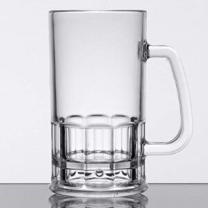 G.E.T. 00085-1-SAN-CL Shatter-Resistant Plastic Beer Mug / Stein, 20 Ounce, BPA Free (Set of 12)