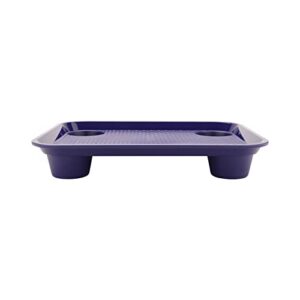 G.E.T. FT-20-CB BPA-Free Stackable Cafeteria / Fast Food Tray, 17" x 14", Cobalt Blue (Set of 12)