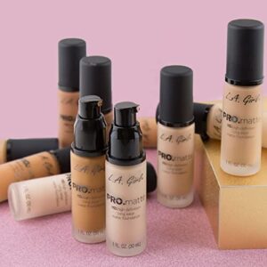 L.A. Girl Cosmetics LA PRO.mattte HD.highdefinition long wear matte foundation, GLM671 Ivory, 1 Fl. Oz