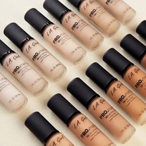 L.A. Girl Cosmetics LA PRO.mattte HD.highdefinition long wear matte foundation, GLM671 Ivory, 1 Fl. Oz