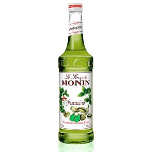 monin - pistachio syrup, rich and roasted pistachio flavor, great for lattes, mochas, and dessert cocktails, non-gmo, gluten-free (750 ml)