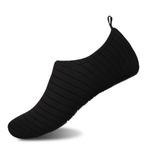 ning meng womens mens water shoes swimming socks barefoot beach pool shoes quick-dry aqua yoga socks surf beach shoes(black,3/4 women)