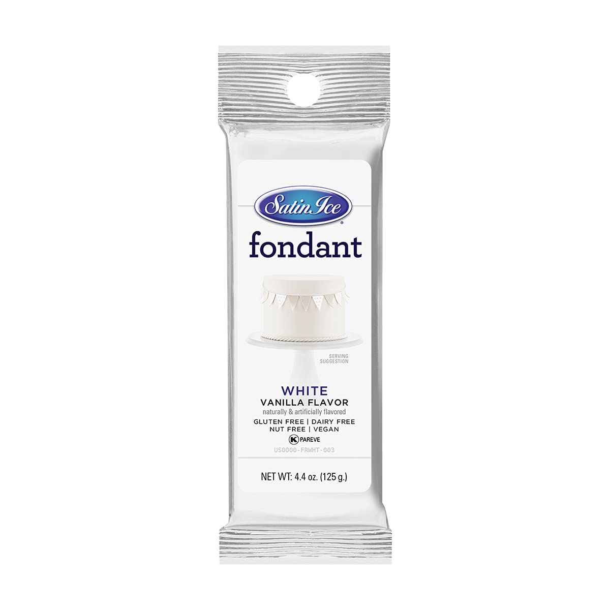 Satin Ice White Fondant, Vanilla, 4.4 Ounces