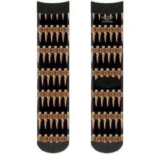 buckle-down unisex-adult's socks bullets crew, multicolor