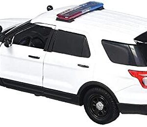 Motor Max DIECAST 1:24 W/B - 2015 Ford Police Interceptor Utility with Light BAR (White) 76959