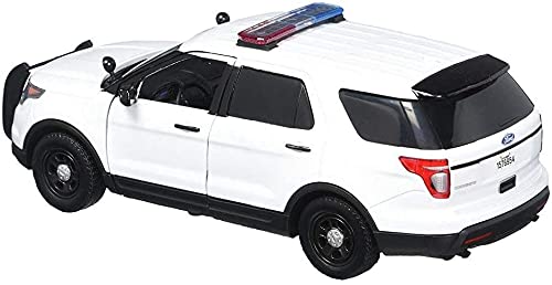 Motor Max DIECAST 1:24 W/B - 2015 Ford Police Interceptor Utility with Light BAR (White) 76959