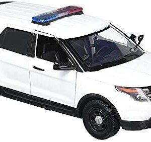 Motor Max DIECAST 1:24 W/B - 2015 Ford Police Interceptor Utility with Light BAR (White) 76959