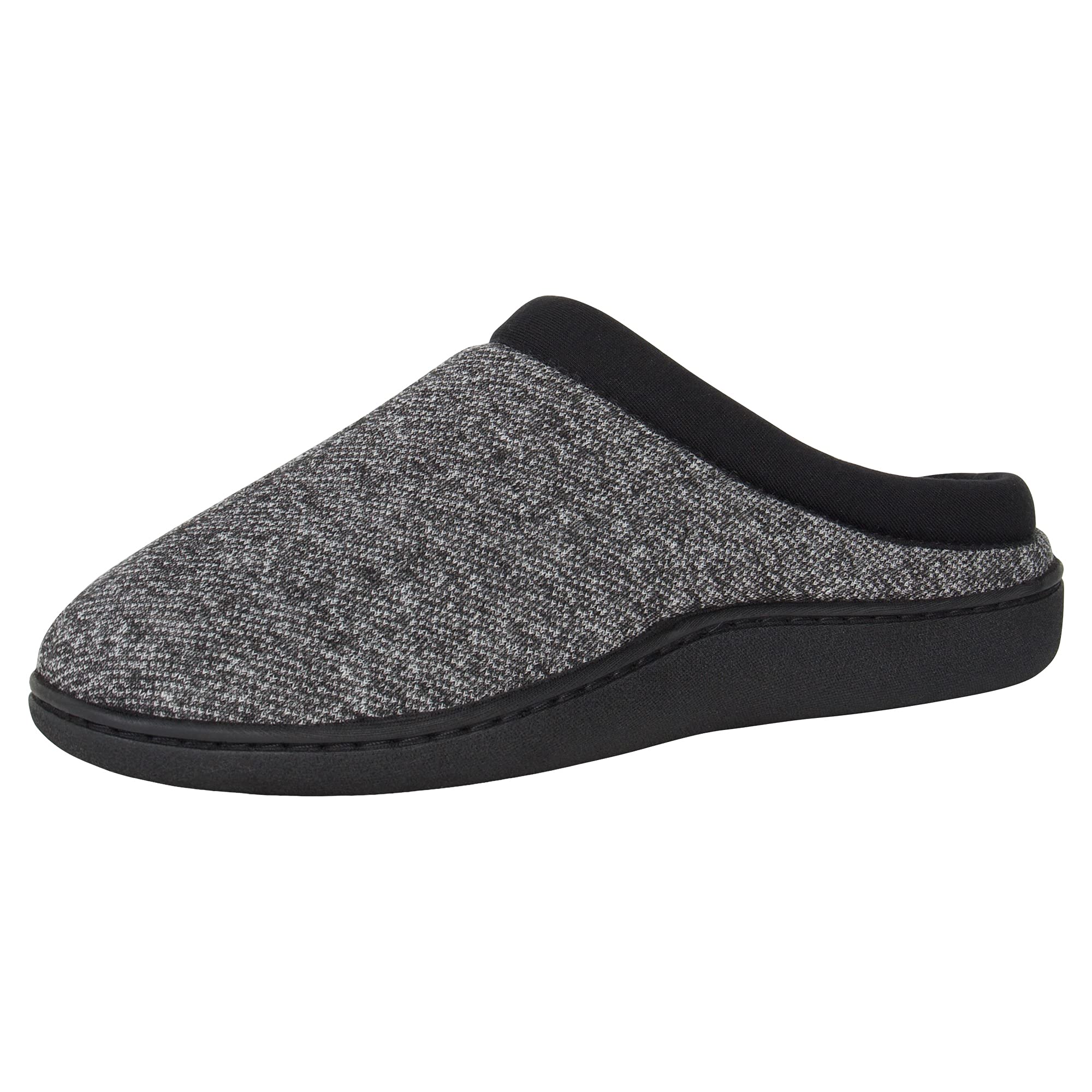 Hanes Comfort Soft Memory Foam Indoor Outdoor Clog Slipper Shoe - Men’s and Boy’s Sizes, Black, 2X-Large