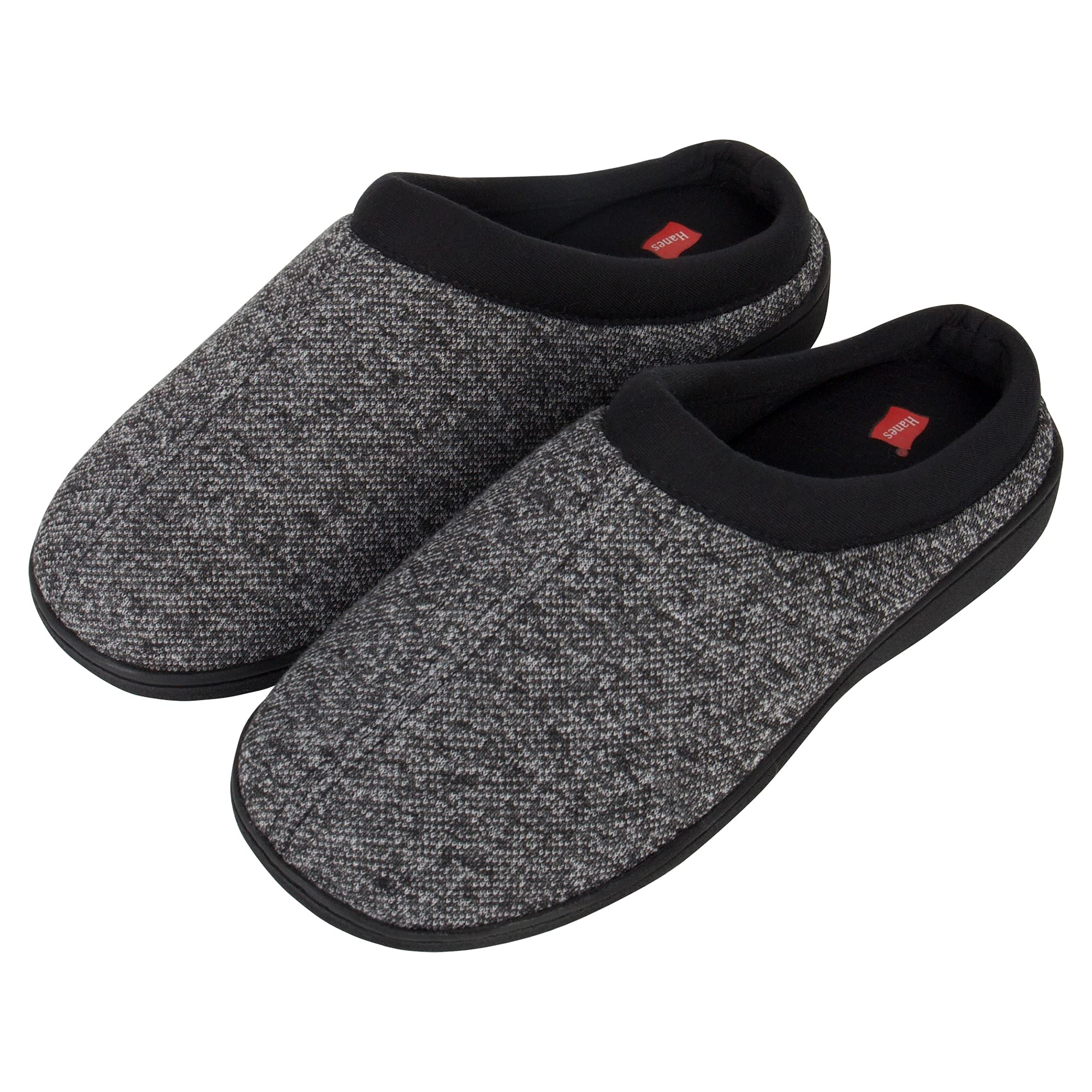 Hanes Comfort Soft Memory Foam Indoor Outdoor Clog Slipper Shoe - Men’s and Boy’s Sizes, Black, 2X-Large