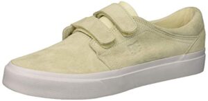 dc women's trase v le skate shoe, off white, 10.5b m us