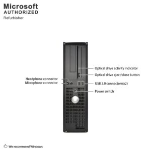 Dell Desktop Complete Computer Package with Windows 10 Home C2D 2.2G, 4G, 160G, DVD,W10H64,WIFI, 22 LCD (Brand May Vary) (Renewed) (4G/160G+22inLCD)