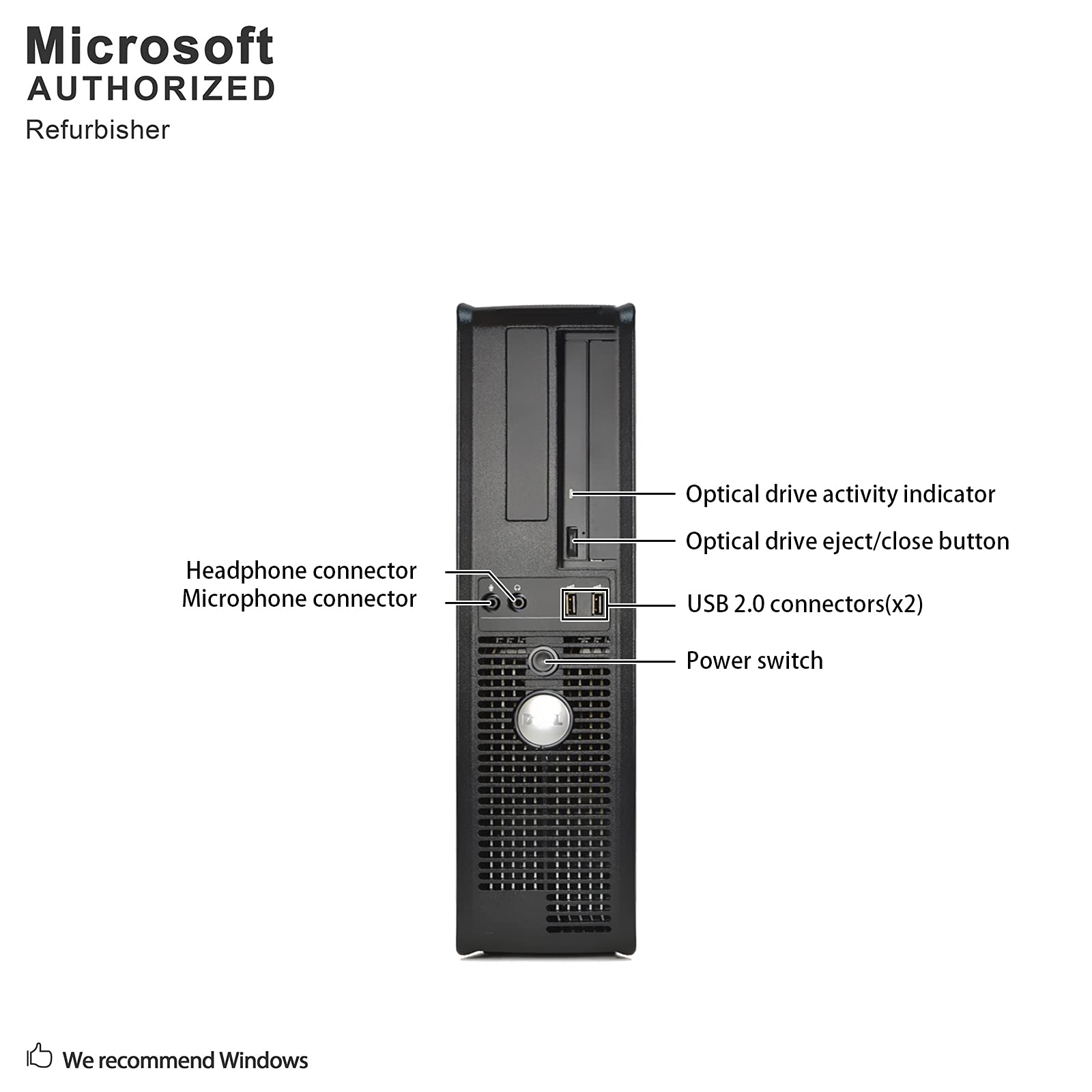 Dell Desktop Complete Computer Package with Windows 10 Home C2D 2.2G, 4G, 160G, DVD,W10H64,WIFI, 22 LCD (Brand May Vary) (Renewed) (4G/160G+22inLCD)