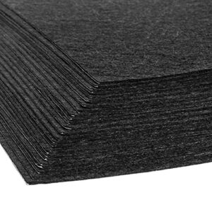 25 Pack - Self Adhesive Black Crafting Felt Fabric - 8 x 12 Inches - Perfect for Holiday Crafts