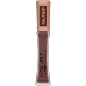 l'oreal paris cosmetics infallible pro matte les chocolats scented liquid lipstick, 70 percent yum, 0.21 fluid ounce