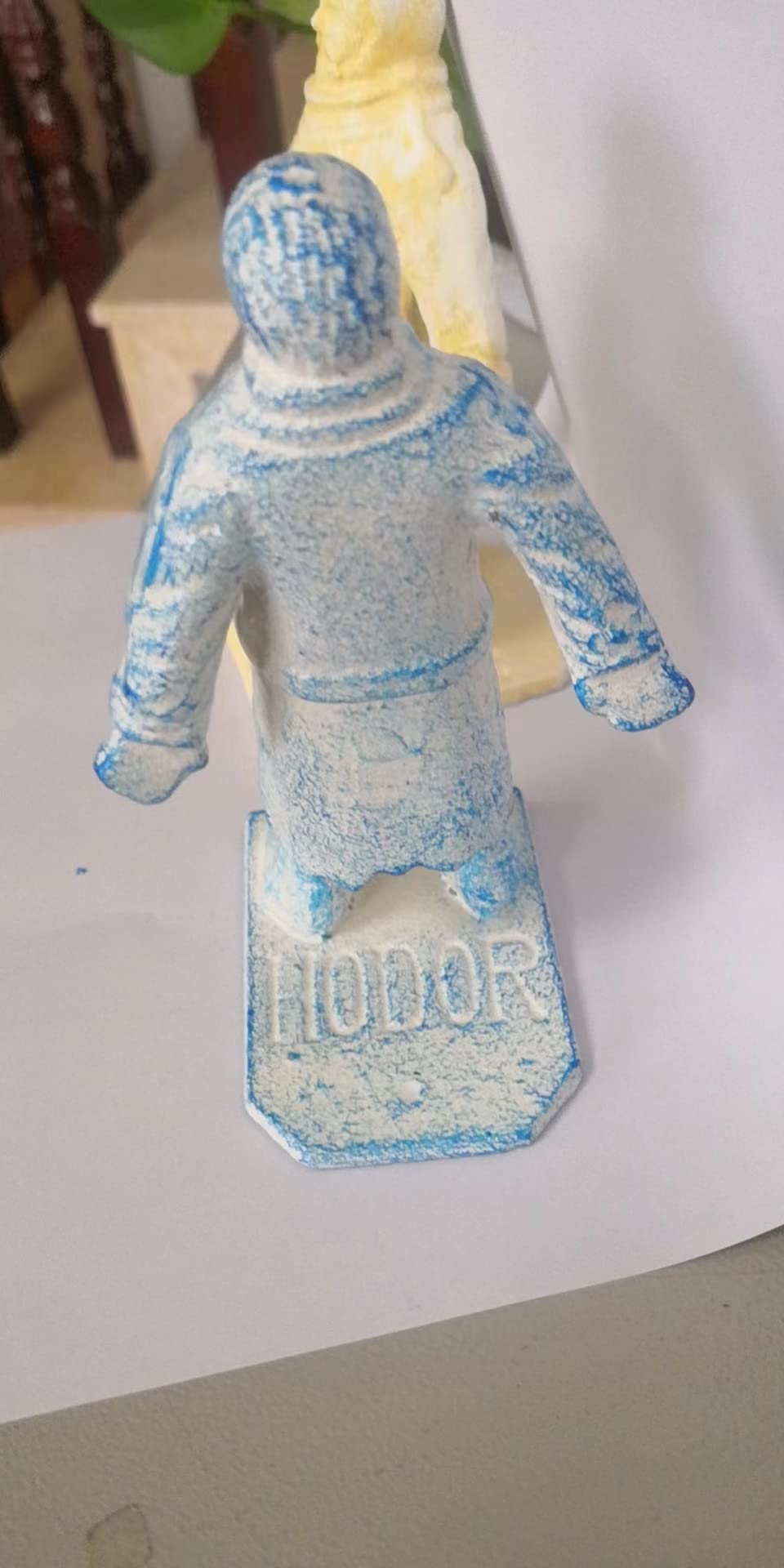 Hold The Doorstop Hodor Door Stop Cast Iron (White & Blue)