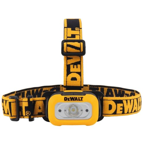 DEWALT Headlamp for Jobsite, 200 Lumen (DWHT81424), Yellow