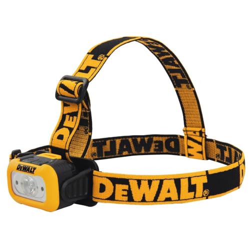 DEWALT Headlamp for Jobsite, 200 Lumen (DWHT81424), Yellow