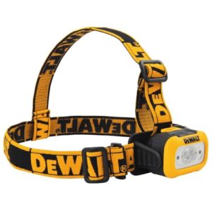 DEWALT Headlamp for Jobsite, 200 Lumen (DWHT81424), Yellow