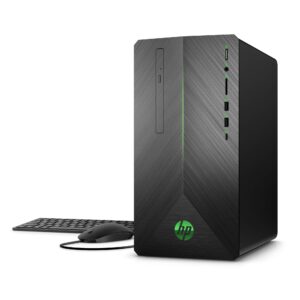 HP Pavilion Gaming PC Desktop Computer, AMD Ryzen 5 2400G, AMD Radeon RX 580, 8GB RAM, 1TB hard drive, Windows 10 (690-0020, Black)