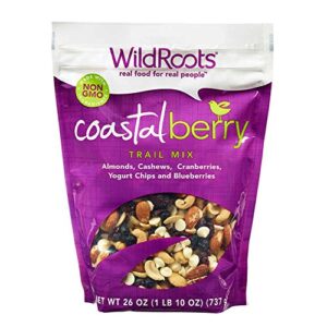 wild roots 100% natural trail mix coastal berry blend speciial 2 packk (26 oz each)