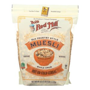 bob's red mill - cereal - muesli - hot or cold - case of 4 - 40 oz