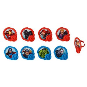 national cake supply marvel avengers mightiest hero cupcake rings - 24 count