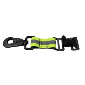 LINE2design Glove Strap - Firefighter Work Glove Holder - Emergency Firefighting Rescue Turnout Gear Reflective Nylon Webbing Gloves Safety Leash with Heavy Duty Alligator Clip - Green