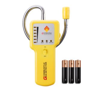 techamor natural gas detector, y201 pro portable gas leak sniffer, locating the source of propane, methane, butane, natural gas, lpg and combustible gas leak for home & rv (y201)