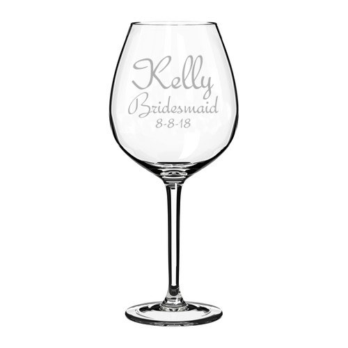 Engraved 20oz Large Jumbo Wine Glass White Red Wine Custom Personalized