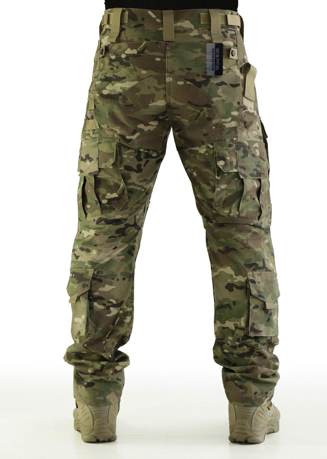 ZAPT Tactical Pants Molle Ripstop Combat Trousers Hunting Army Camo Multicam Black Pants for Men (Multicam Camo, L)