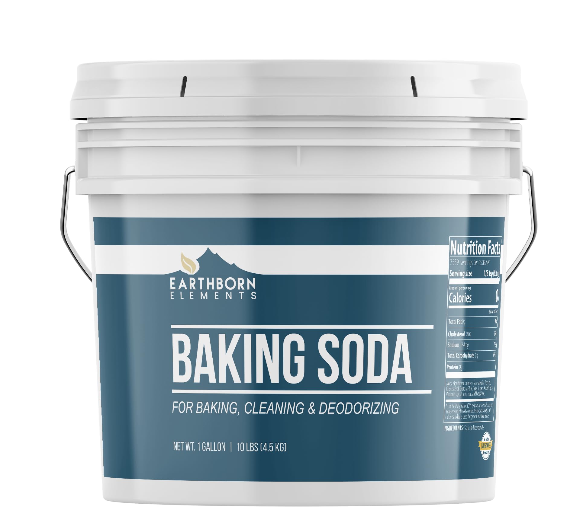 Earthborn Elements Baking Soda (1 Gallon) Sodium Bicarbonate, Cooking, Cleaning & Deodorizing