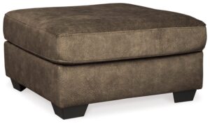 signature design by ashley accrington plush oversized accent ottoman, brown