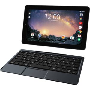 2018 RCA Galileo Pro High Performance 2-in-1 11.5" Touchscreen Tablet PC, Intel Quad-Core Processor 32GB SSD 1GB RAM Webcam WiFi Bluetooth Detachable Keyboard Android 6.0, Black