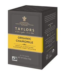 taylors of harrogate organic chamomile herbal tea, 50 teabags