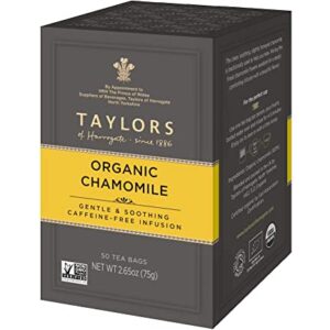 Taylors of Harrogate Organic Chamomile Herbal Tea, 50 Teabags