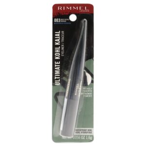 rimmel london ultimate kohl kajal waterproof eyeliner - 003 smoked emerald eyeliner women 0.06 oz