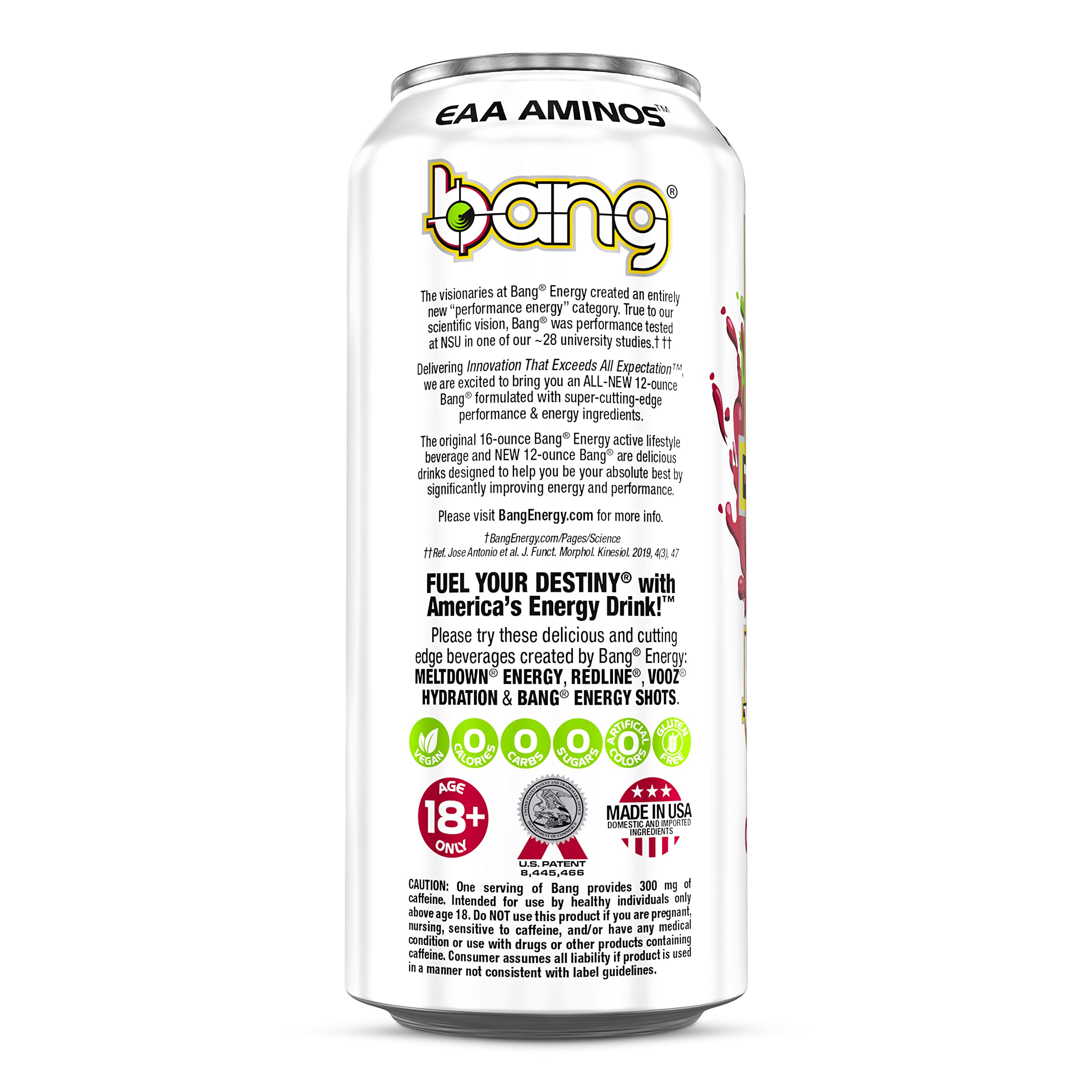 Bang Energy Cherry Blade Lemonade, Sugar-Free Energy Drink, 16-Ounce (Pack of 12)