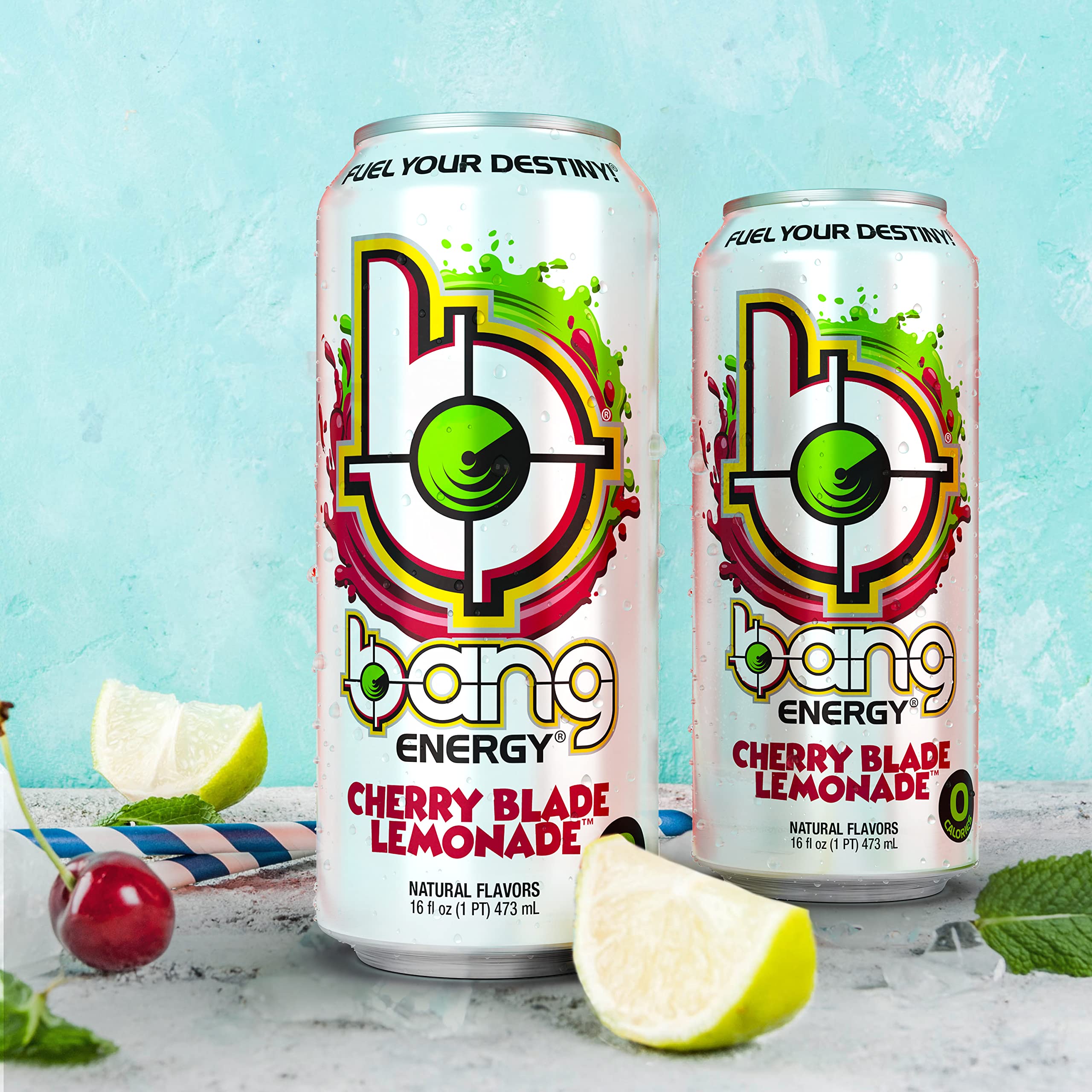 Bang Energy Cherry Blade Lemonade, Sugar-Free Energy Drink, 16-Ounce (Pack of 12)